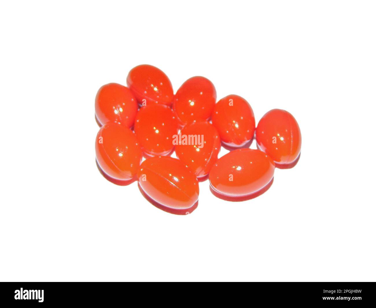 vitamin A capsules isolated on white background Stock Photo - Alamy