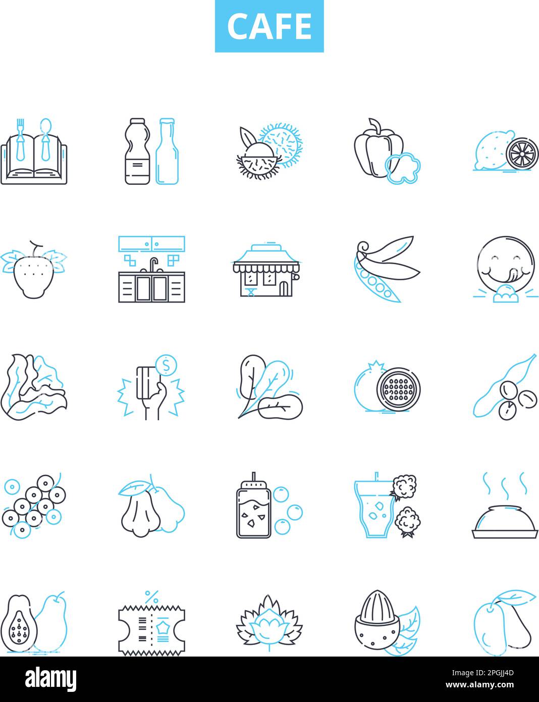 Cafe vector line icons set. Cafe, Coffee, Barista, Espresso, Latte ...