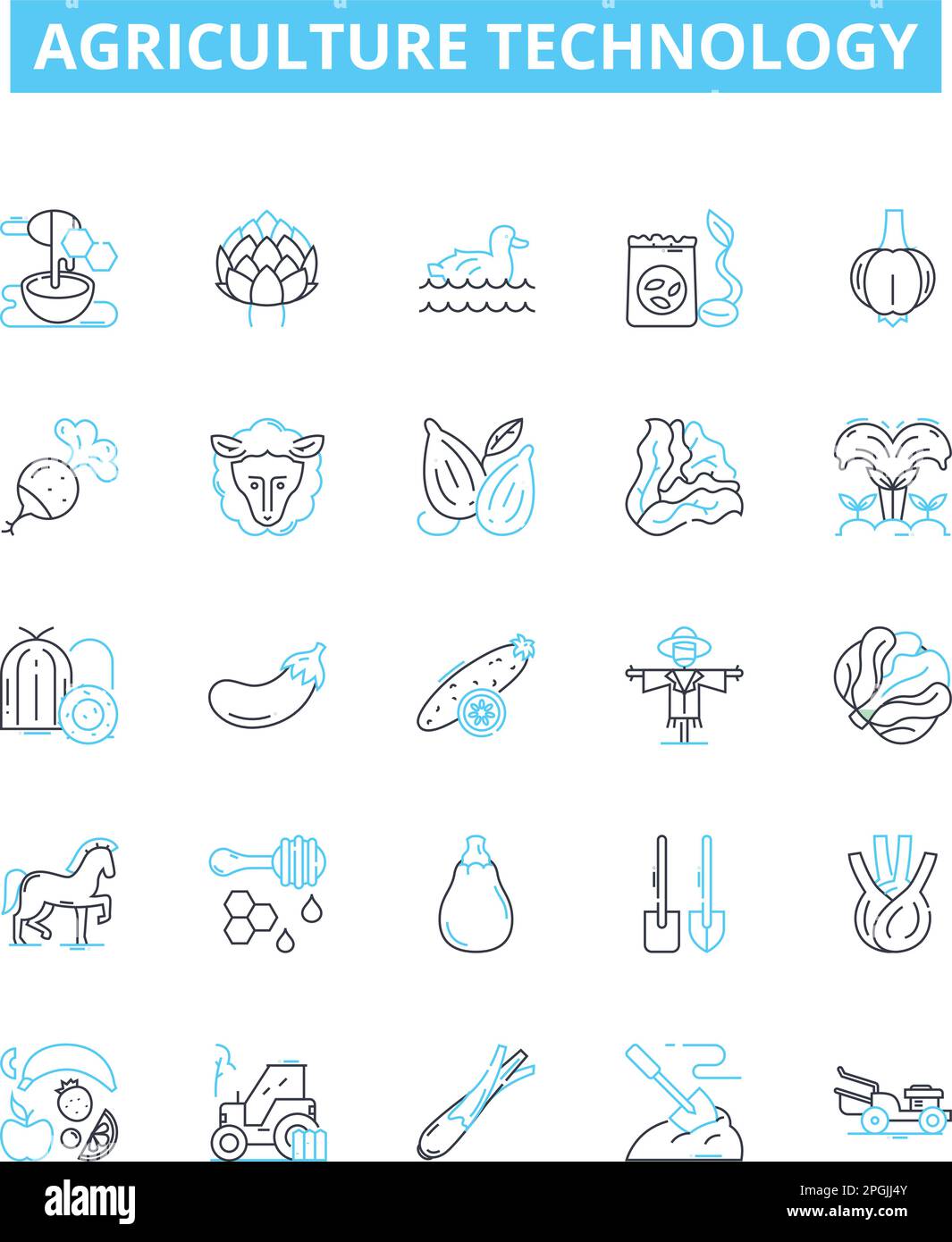Agriculture technology vector line icons set. Technology, Agriculture ...