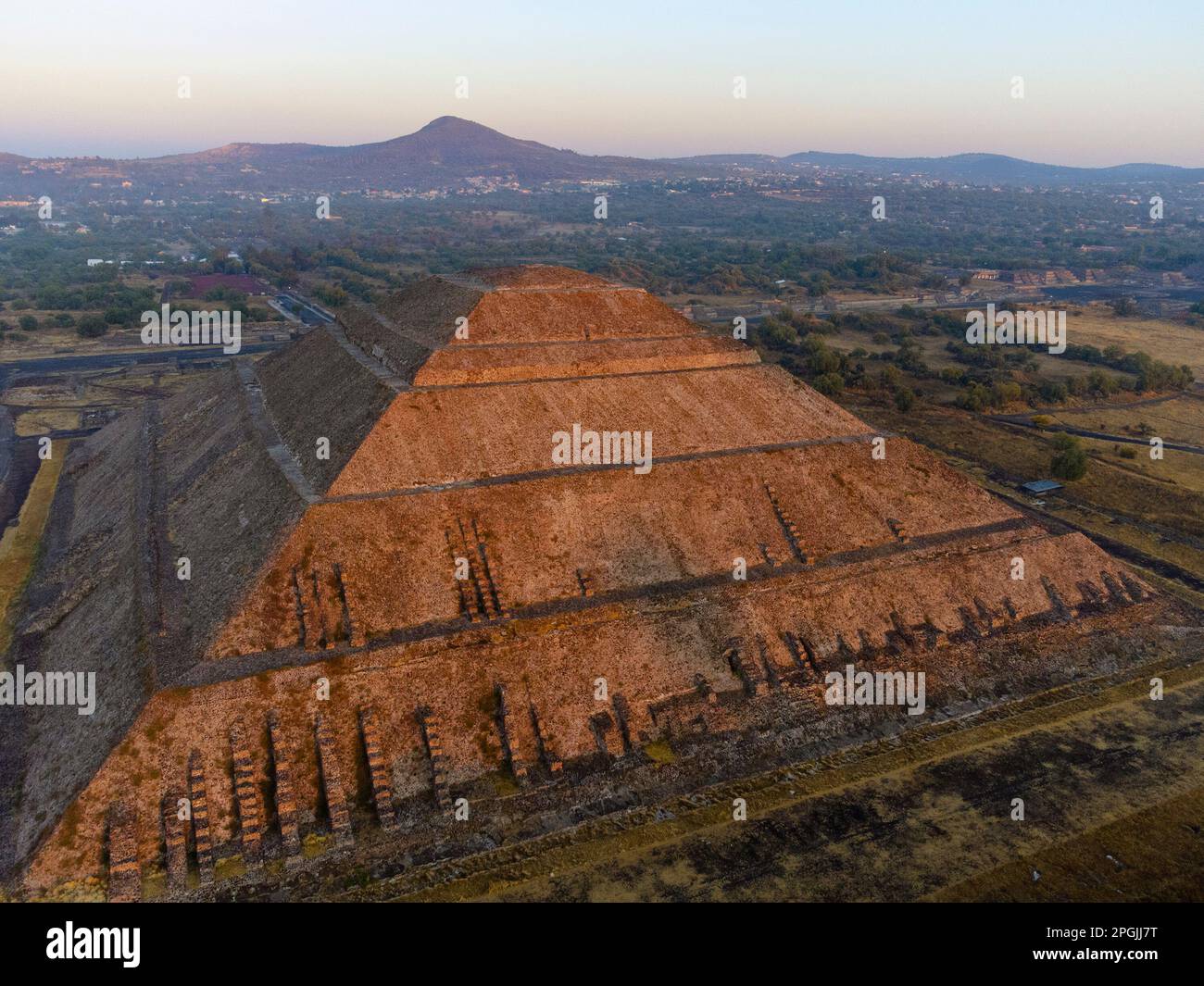 Teotihuacan pyramids mexico aerial hi-res stock photography and images ...