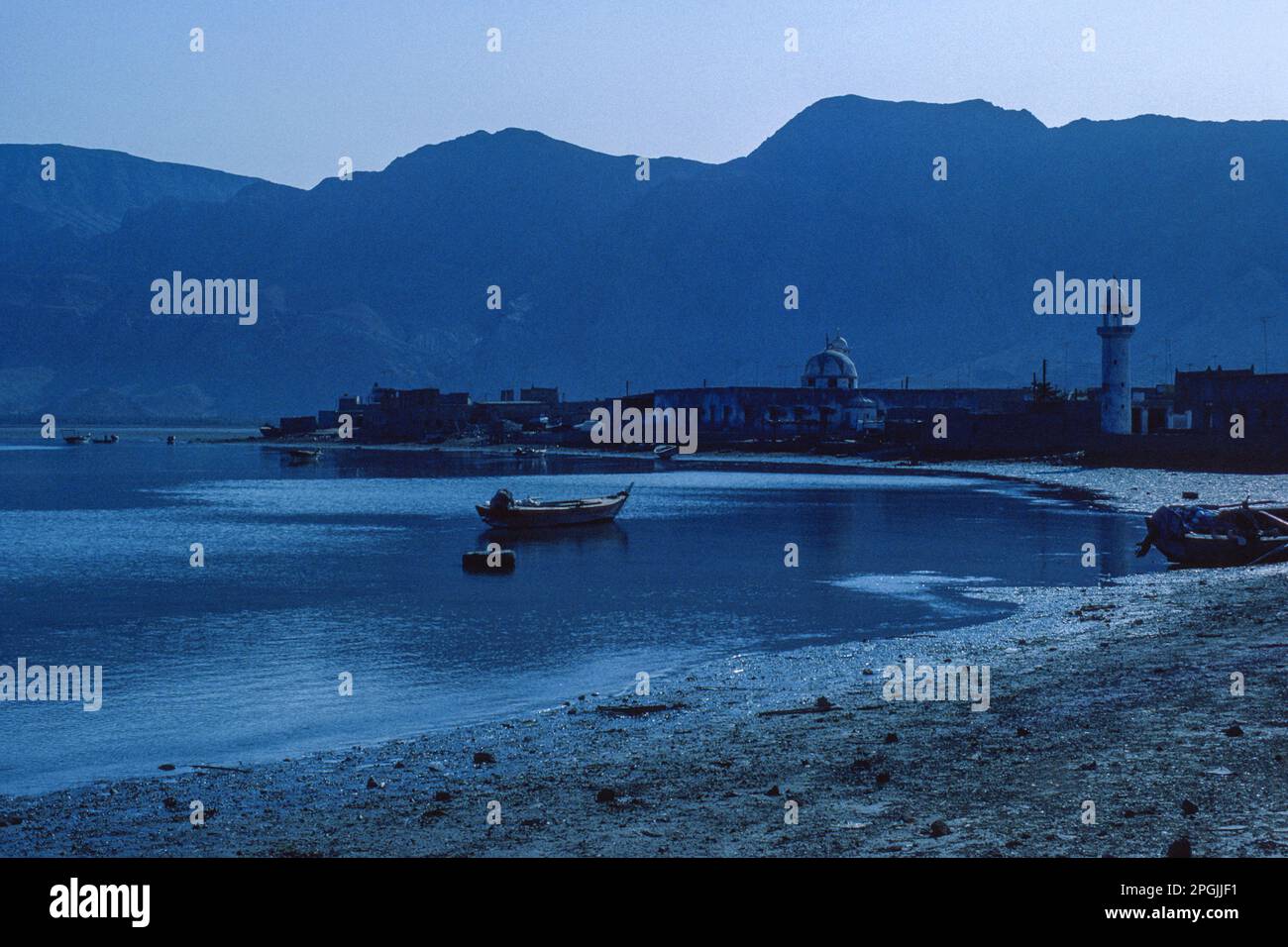 Al Rams UAE 1976 – harbour at coastal village of Al Rams in the north ...