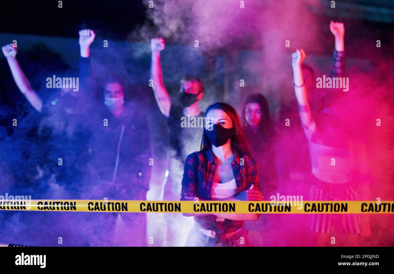 Police picket line hi-res stock photography and images - Alamy