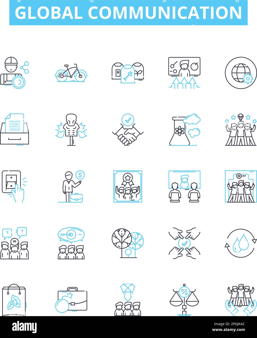 Global communication vector line icons set. Interconnectivity ... Global communication vector line icons set. Interconnectivity ...