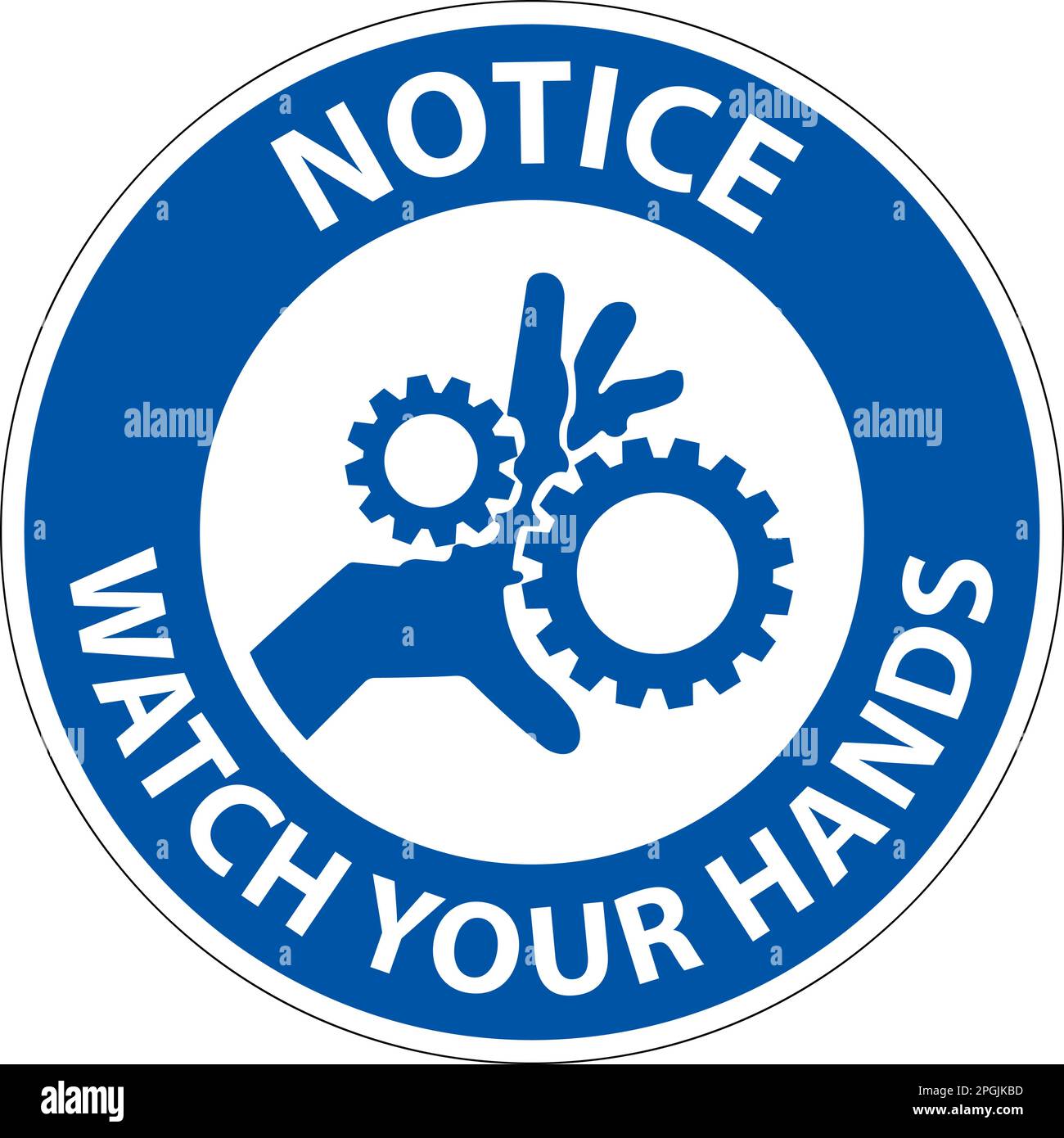 Notice Sign Watch Your Hands And Fingers Stock Vector Image & Art - Alamy