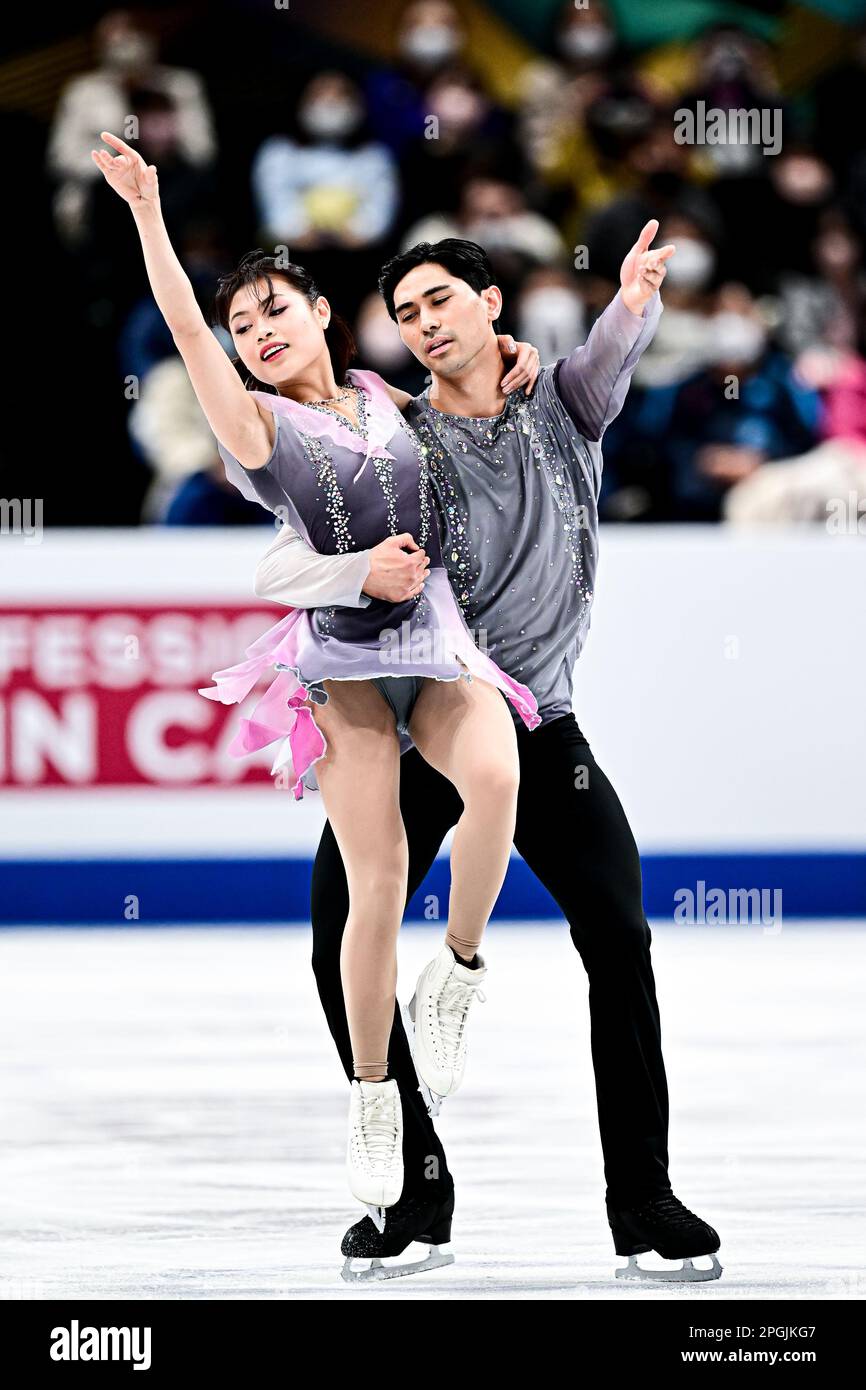 Saitama, Japan. 23rd Mar, 2023. Emily CHAN & Spencer Akira HOWE (USA ...