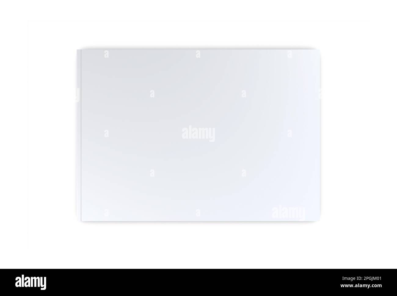 Horizontal Brochure; Magazine Mockup on White Background. 3D Rendering ...
