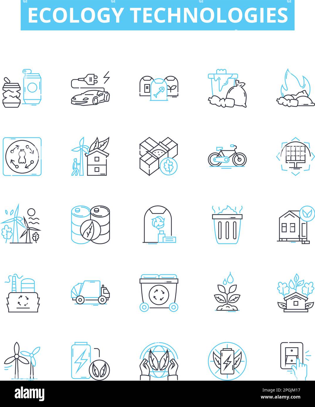 Ecology technologies vector line icons set. Ecosphere, Biosphere ...