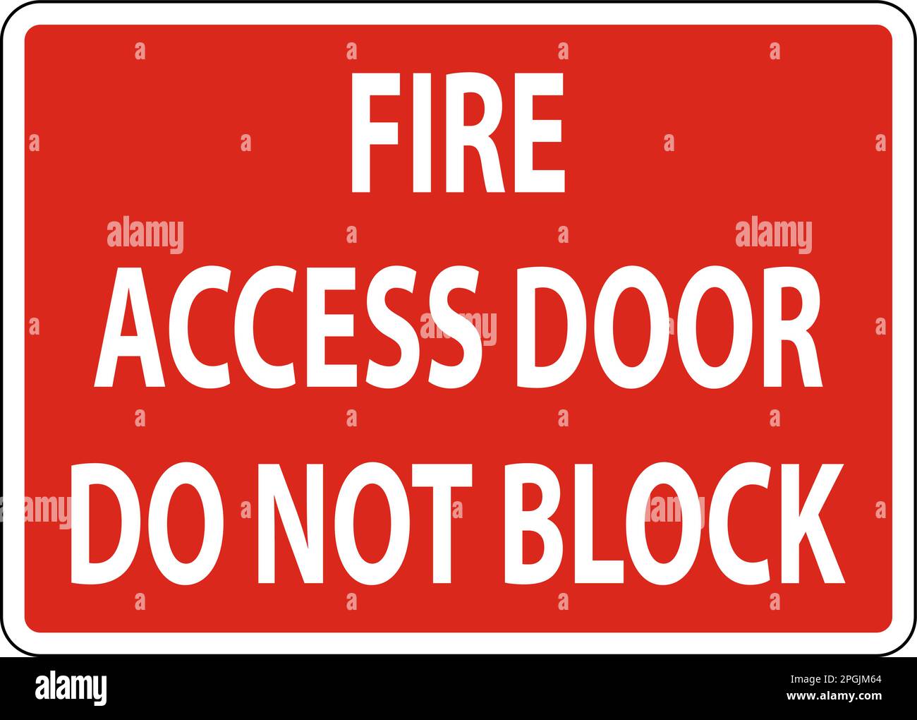 Fire Access Door Sign On White Background Stock Vector Image & Art - Alamy