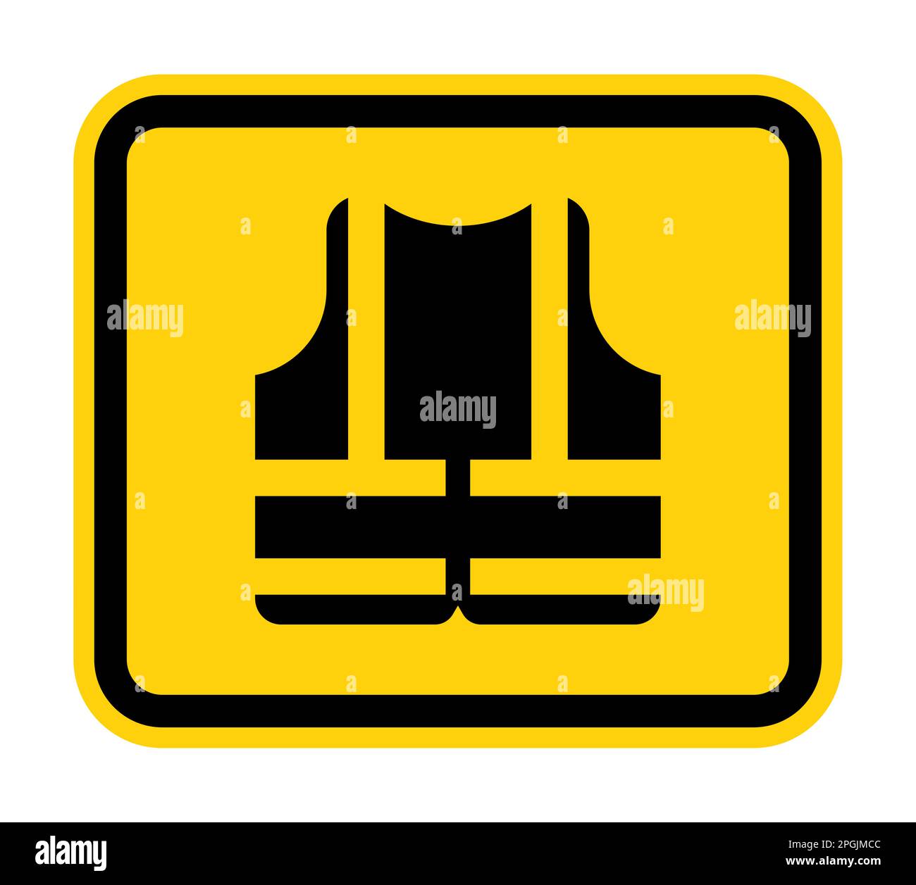 Body Protection Required Sign On White Background Stock Vector Image ...