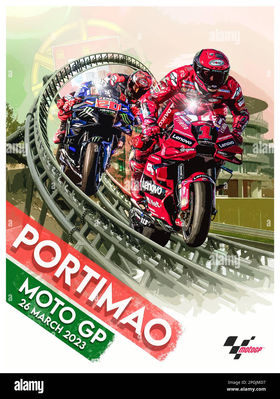 Portimao Moto GP 2023 Race Poster Stock Photo - Alamy