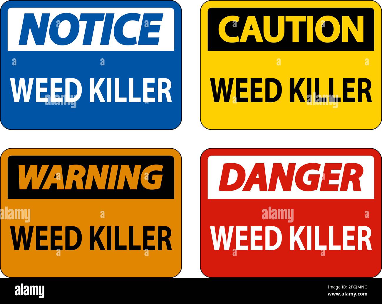 Danger Sign Weed Killer On White Background Stock Vector Image & Art ...