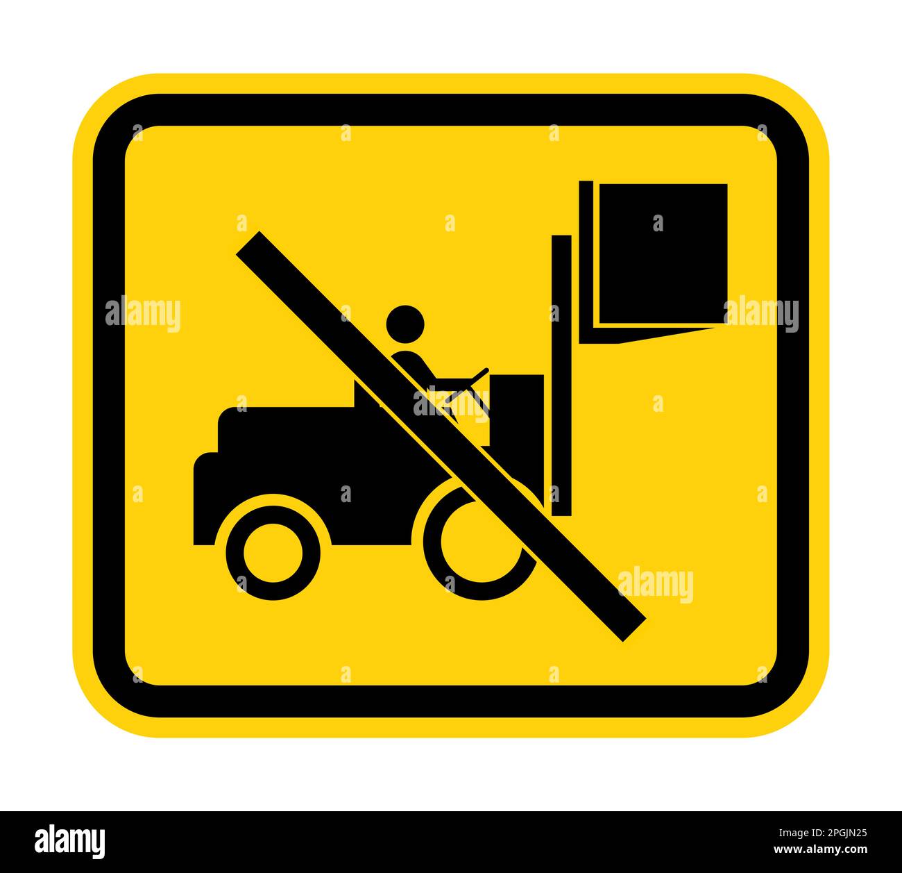Warning Forklift Symbol, Do Not Drive With Raised Load Stock Vector ...