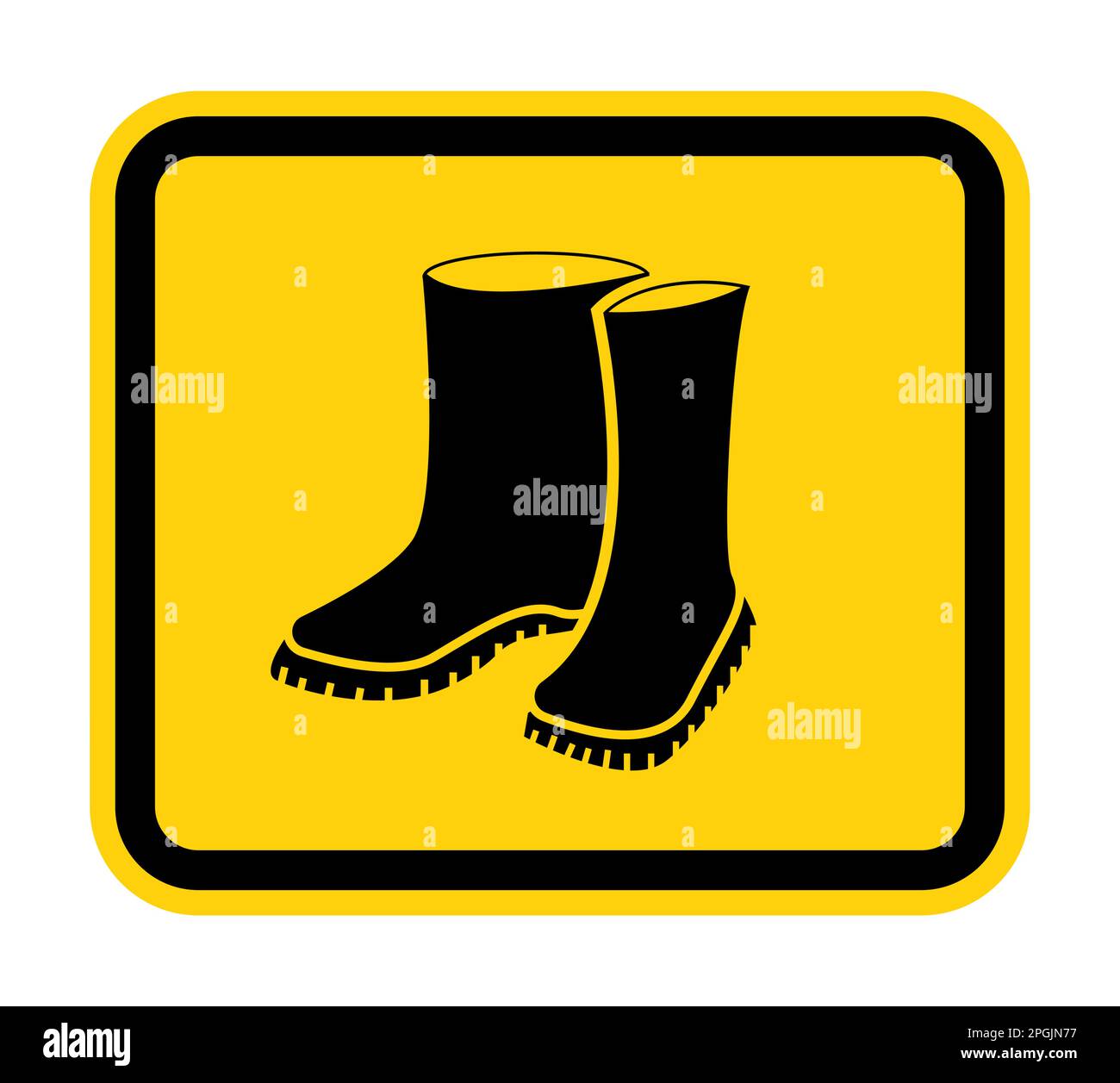 Foot Protection Required Sign On White Background Stock Vector Image ...