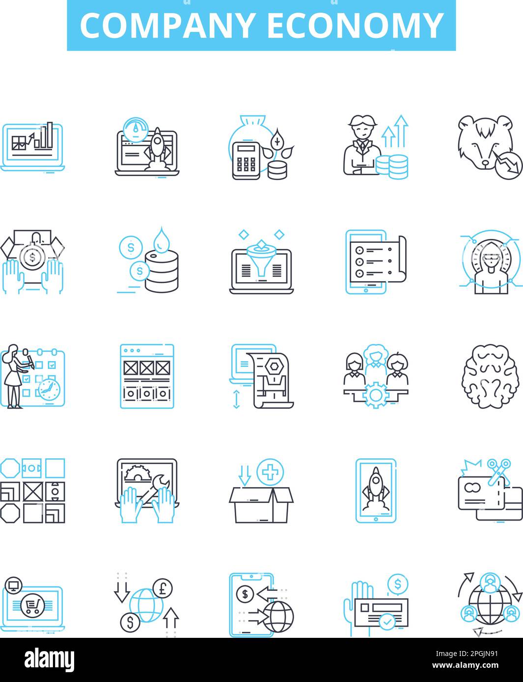 Company economy vector line icons set. Corporation, Profit, Investment ...
