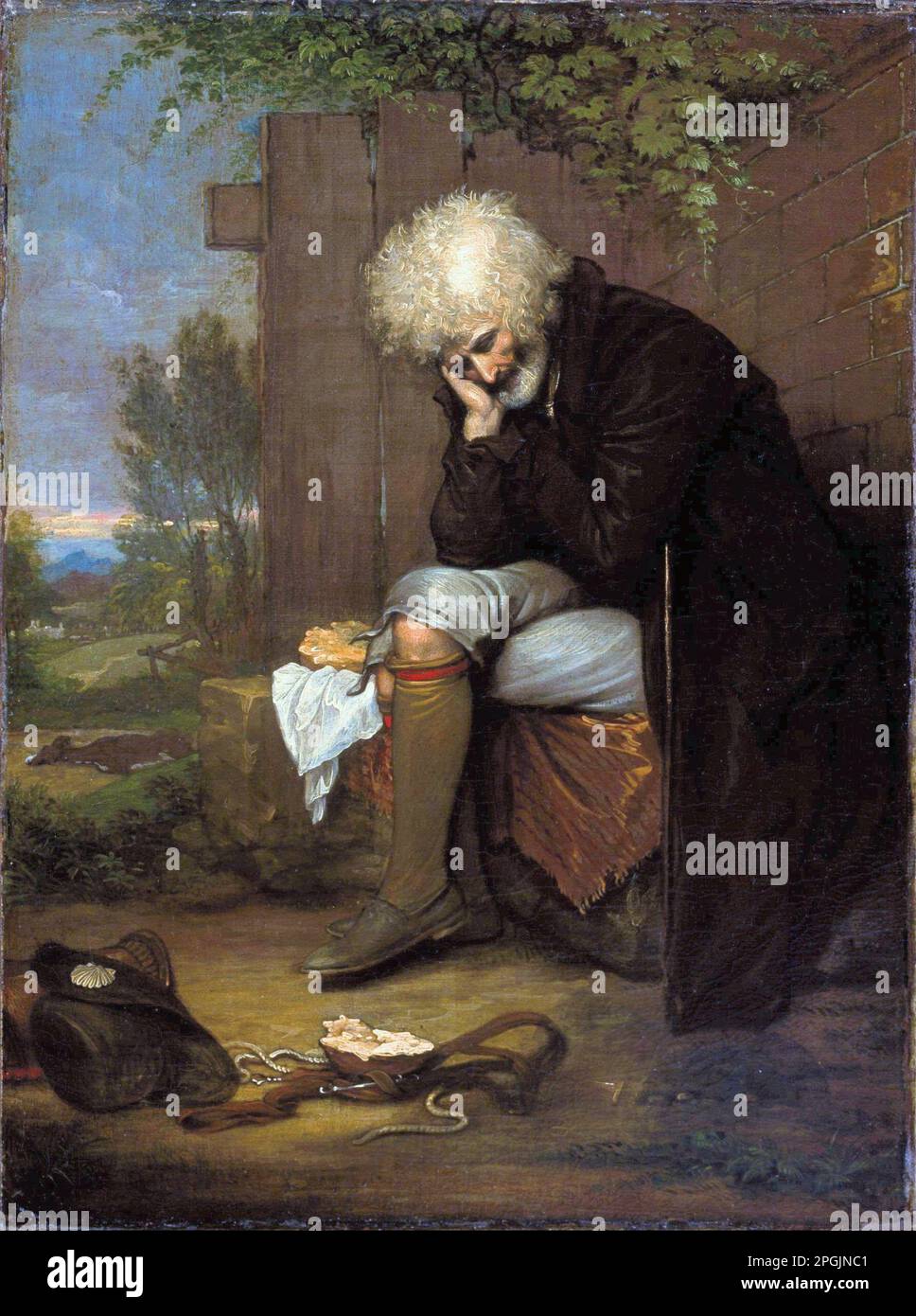 The Pilgrim Mourning His Dead Ass 1773/1777 by Benjamin West Stock ...
