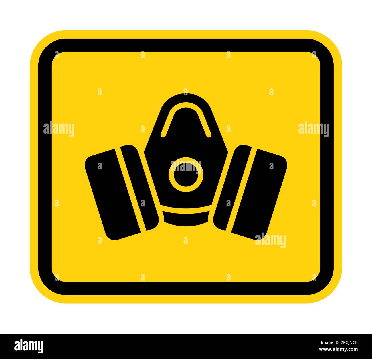 Respiratory Protection Required Sign On White Background Stock Vector ...