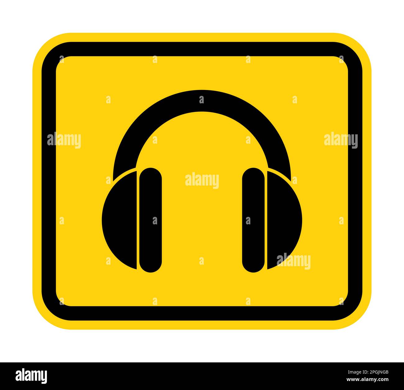 Hearing protection required sign Stock Vector Images - Alamy