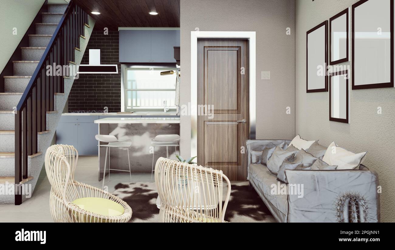 Tiny house loft bed hi-res stock photography and images - Alamy