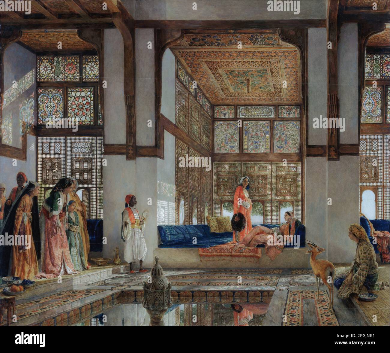 A Lady Receiving Visitors (The Reception) 1873 by John Frederick Lewis ...