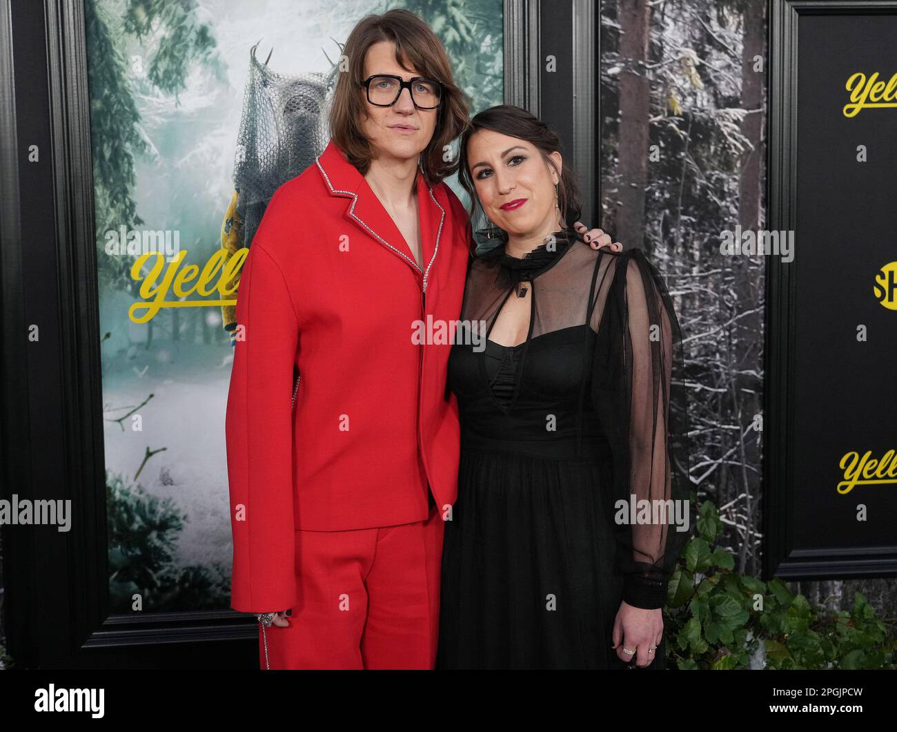 (L-R) Bart Nickerson and Ashley Lyle at the Showtime's YELLOWJACKETS ...