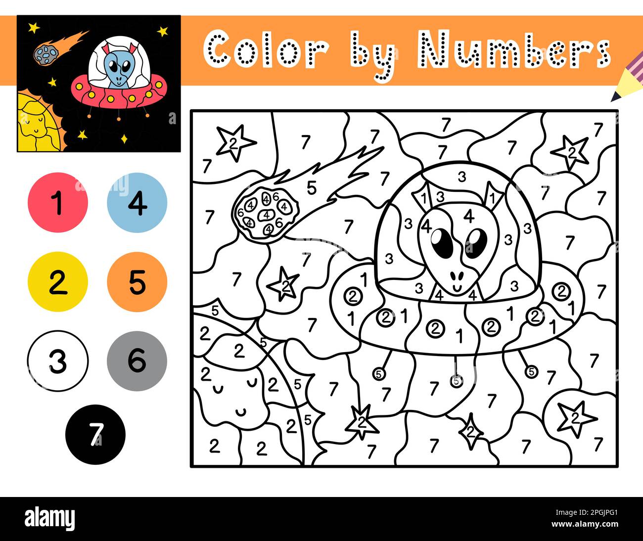 Outer Space Color By Number
