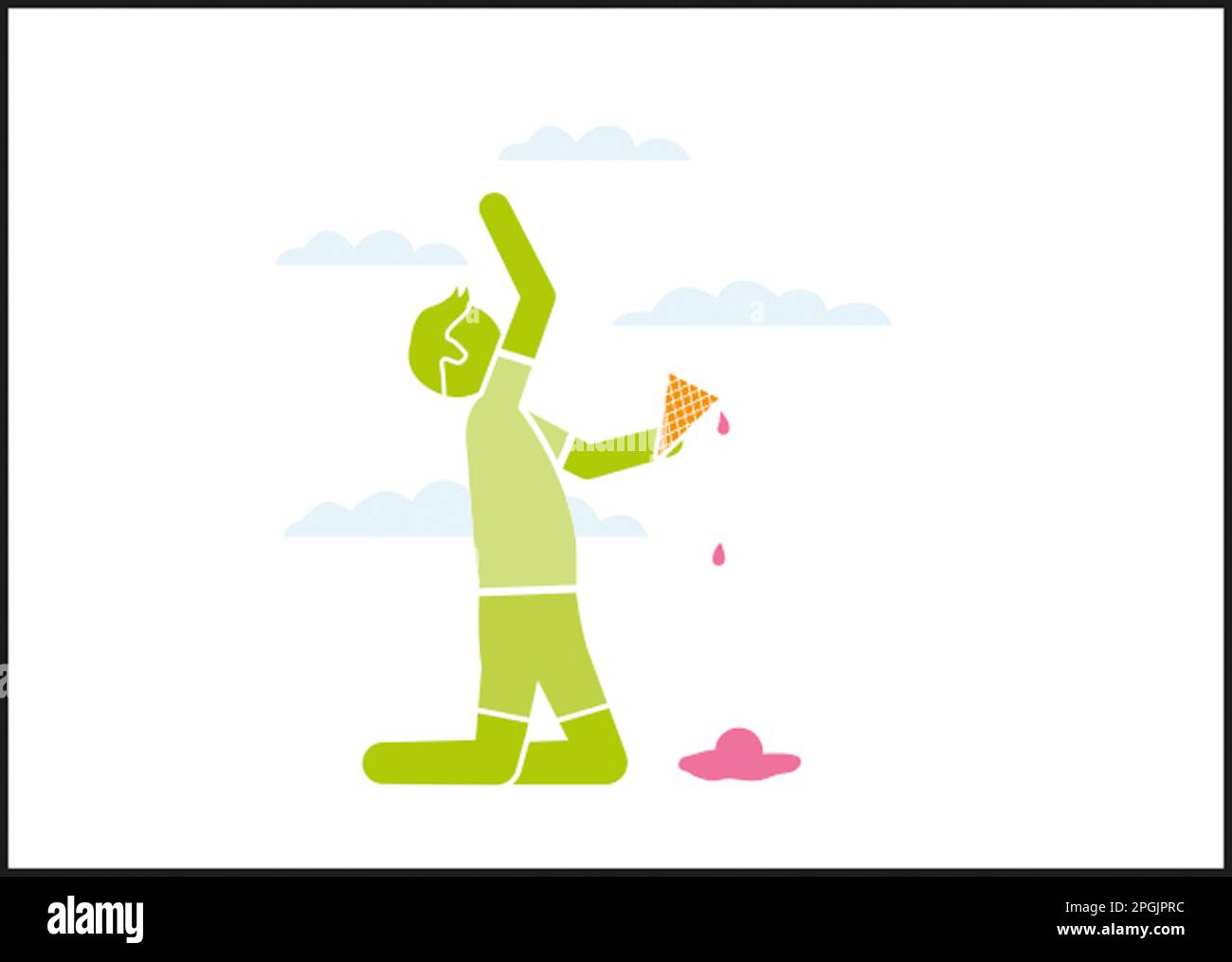 Dramatic response to dropped ice cream Stock Photo - Alamy