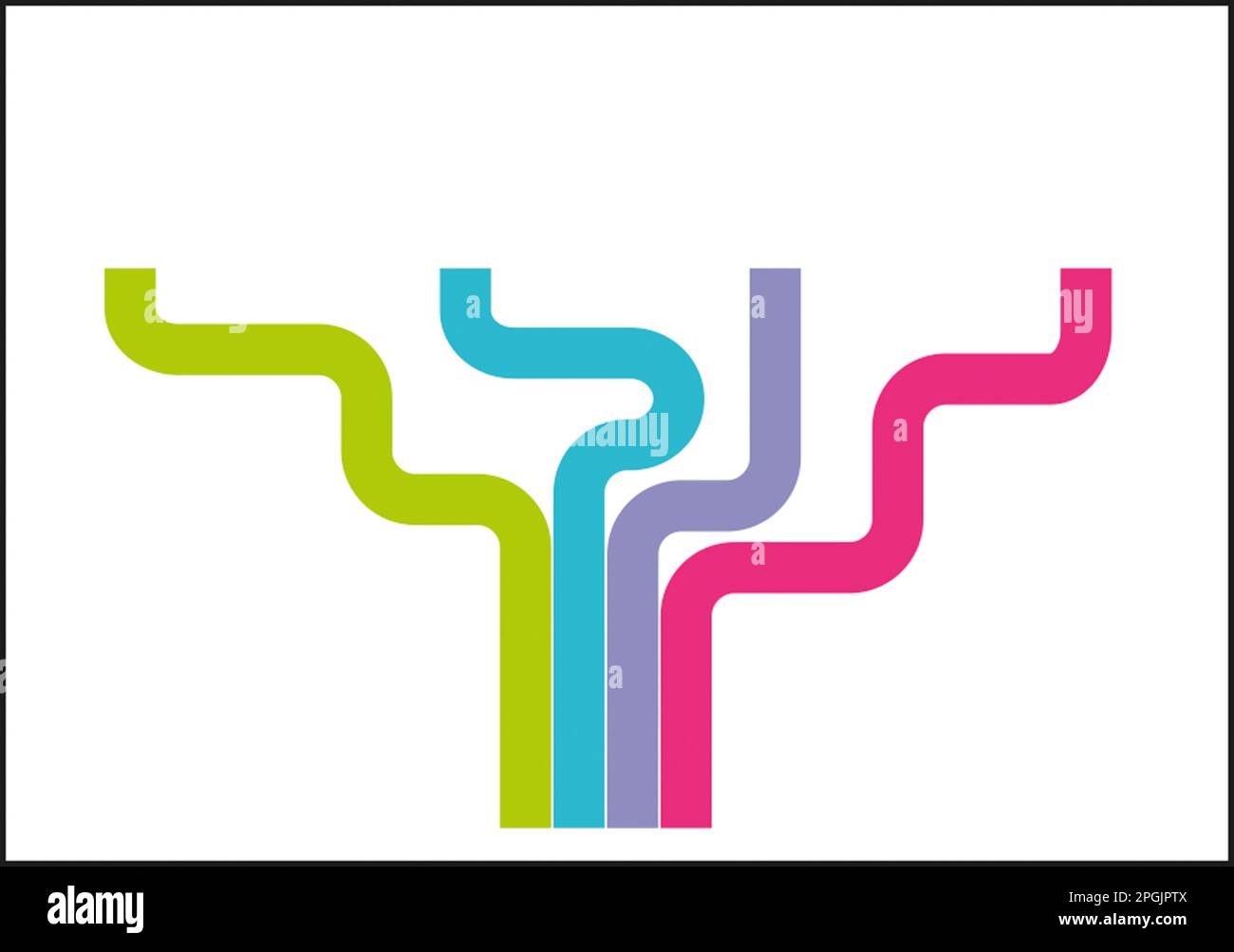 Different colour routes options Stock Photo - Alamy