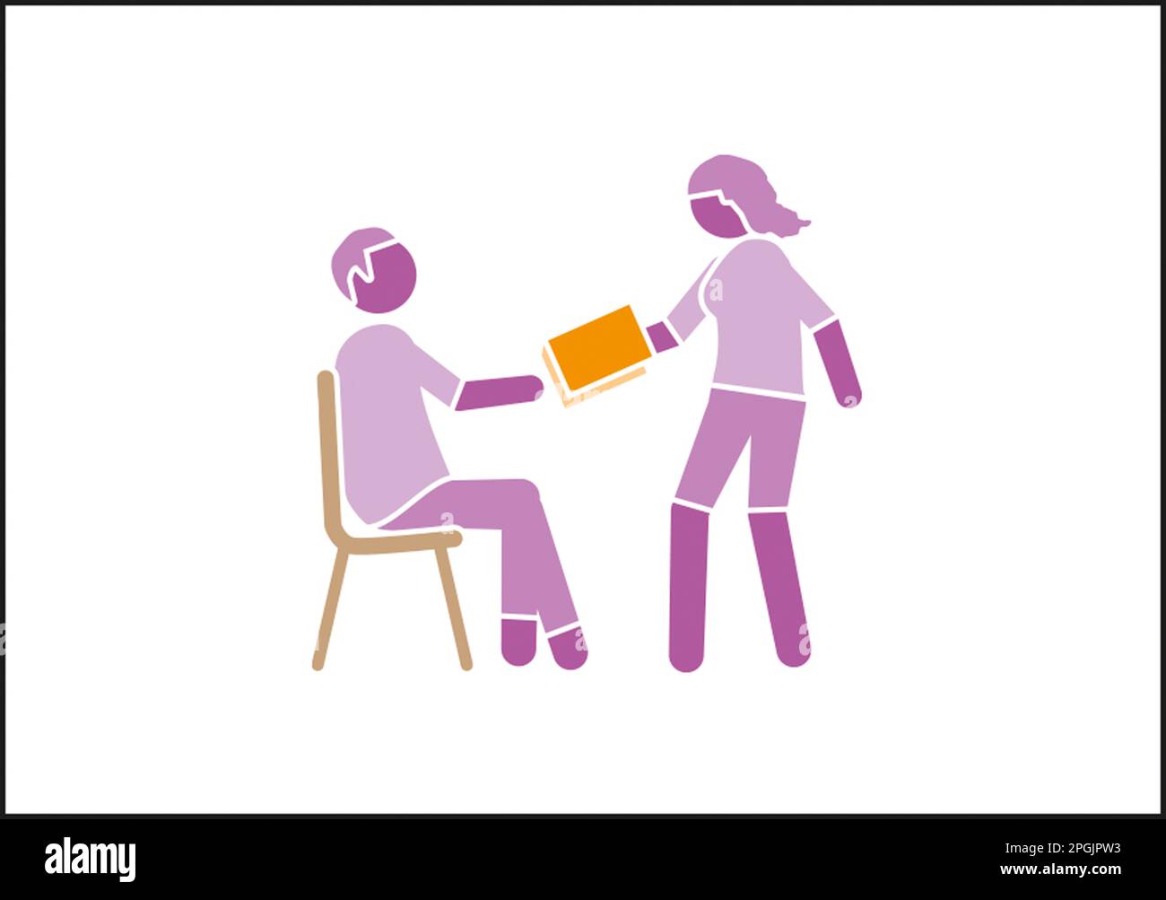 Handing over book hi-res stock photography and images - Alamy