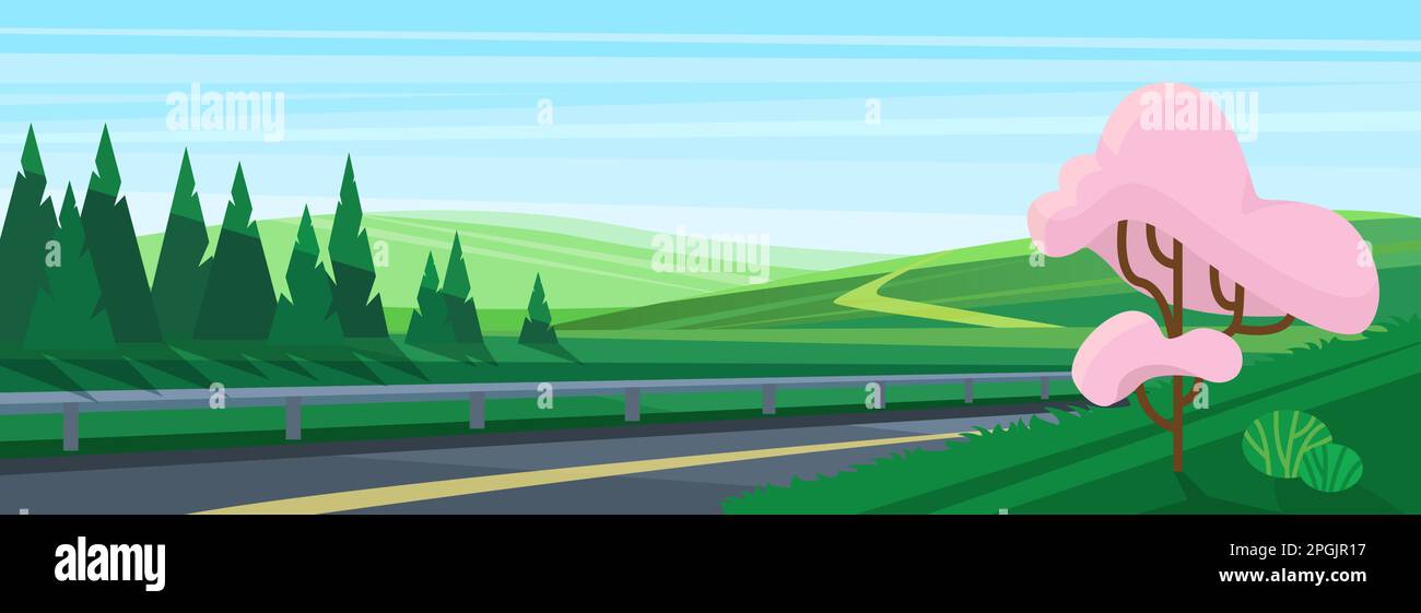 Animated Road Side View