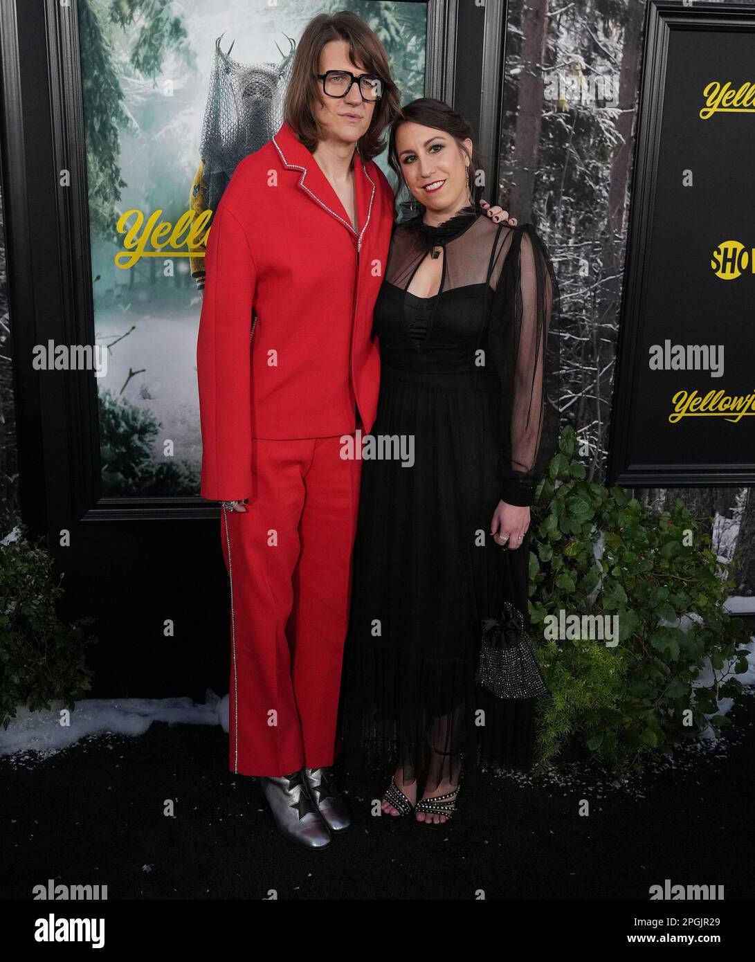 (L-R) Bart Nickerson and Ashley Lyle at the Showtime's YELLOWJACKETS Season 2 World Premiere ...