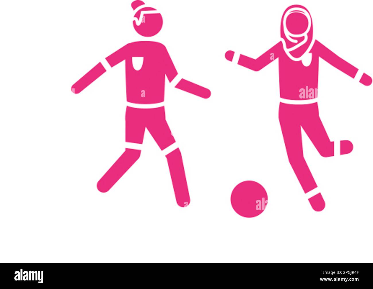 Girls playing football Stock Photo - Alamy