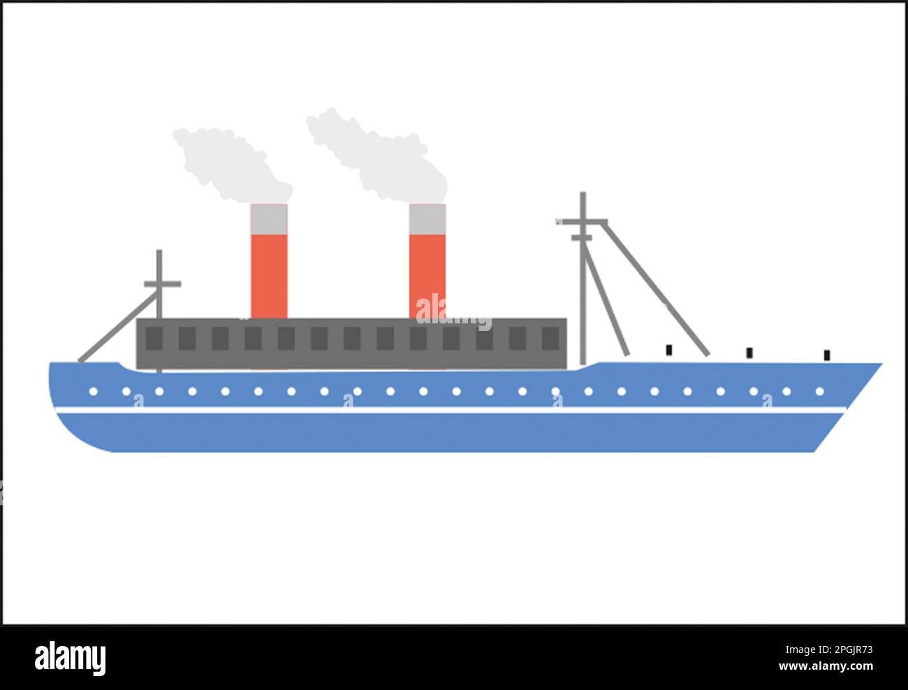 Steamship drawing hi-res stock photography and images - Alamy