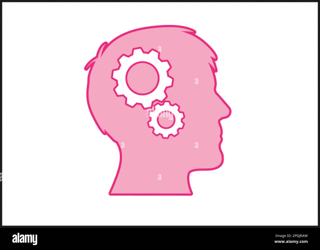 Head with cogs hi-res stock photography and images - Alamy