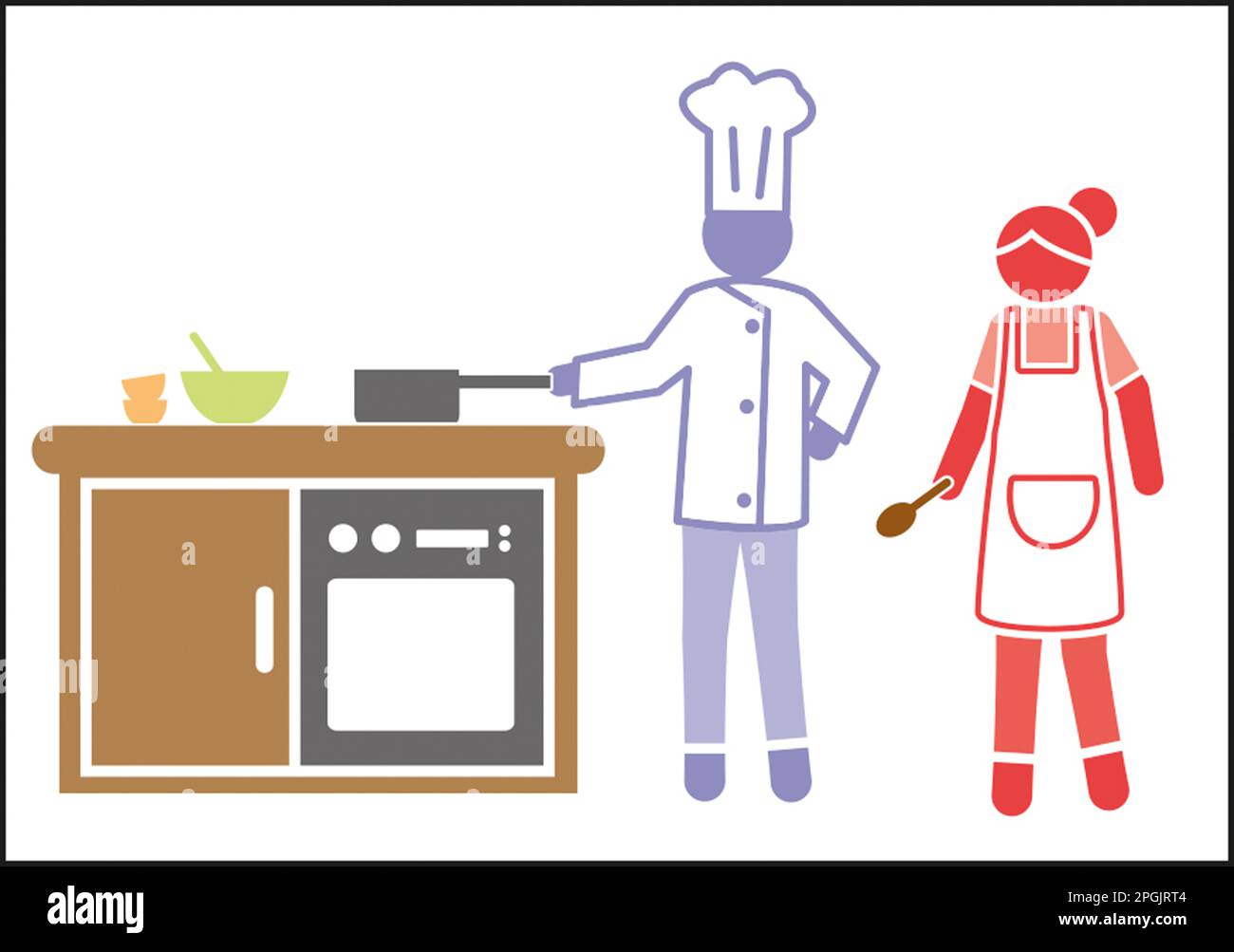 Cooking lesson and illustration hi-res stock photography and images - Alamy