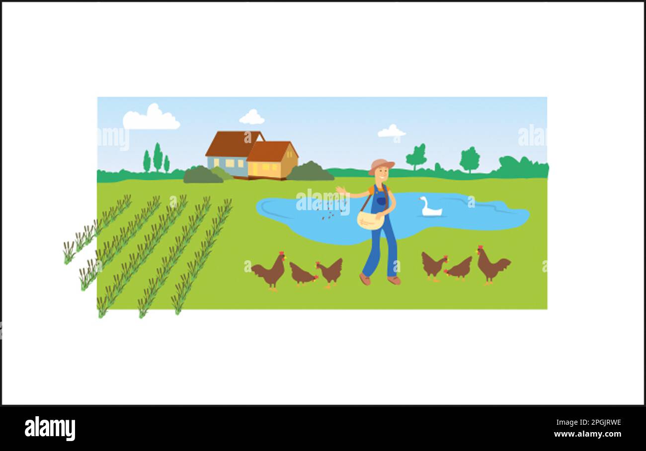 Drawing farm hi-res stock photography and images - Alamy