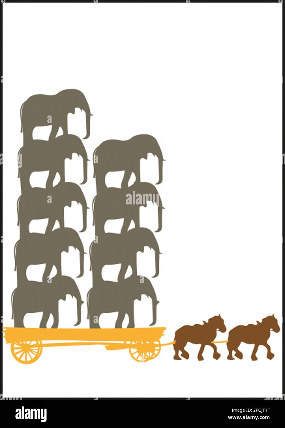 shire horse, elephants, cart Stock Photo - Alamy