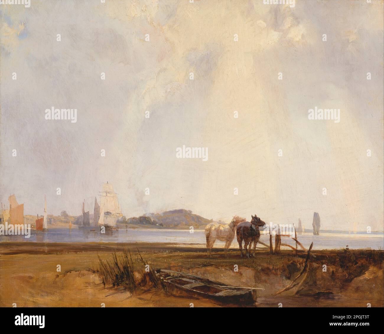 Landscape near Quilleboeuf, France between 1824 and 1825 by Richard ...