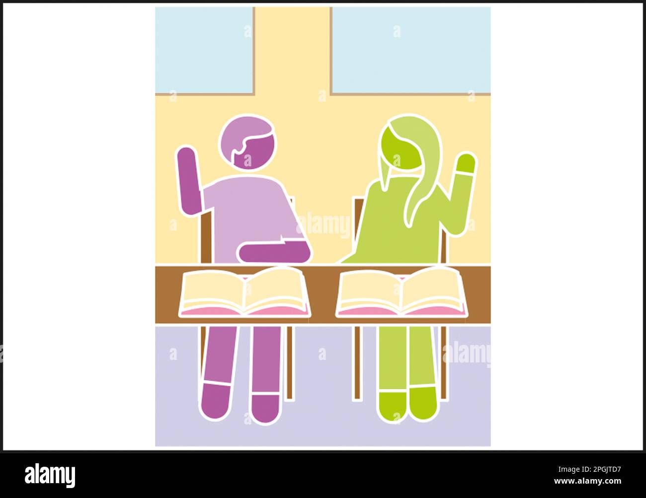 High five in class Stock Photo - Alamy