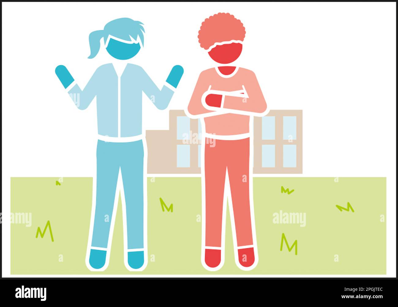 Two people talking Stock Photo - Alamy