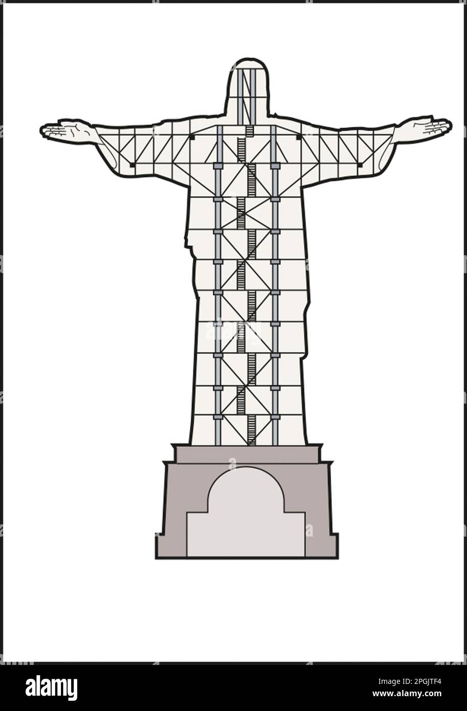 Cross-section of Christ the Redeemer Stock Photo - Alamy