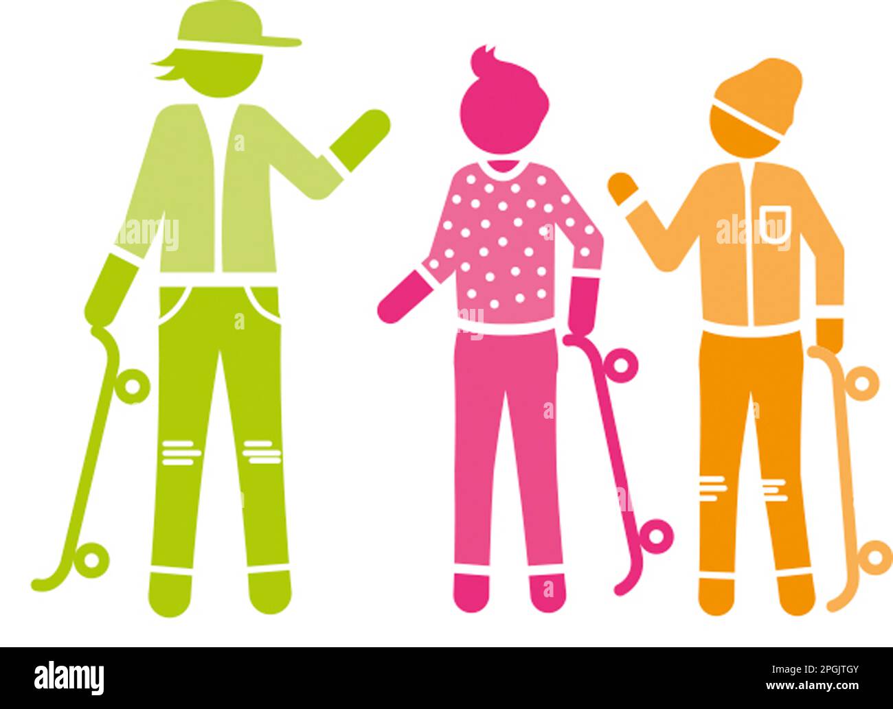 Skateboarders Cut Out Stock Images & Pictures - Alamy