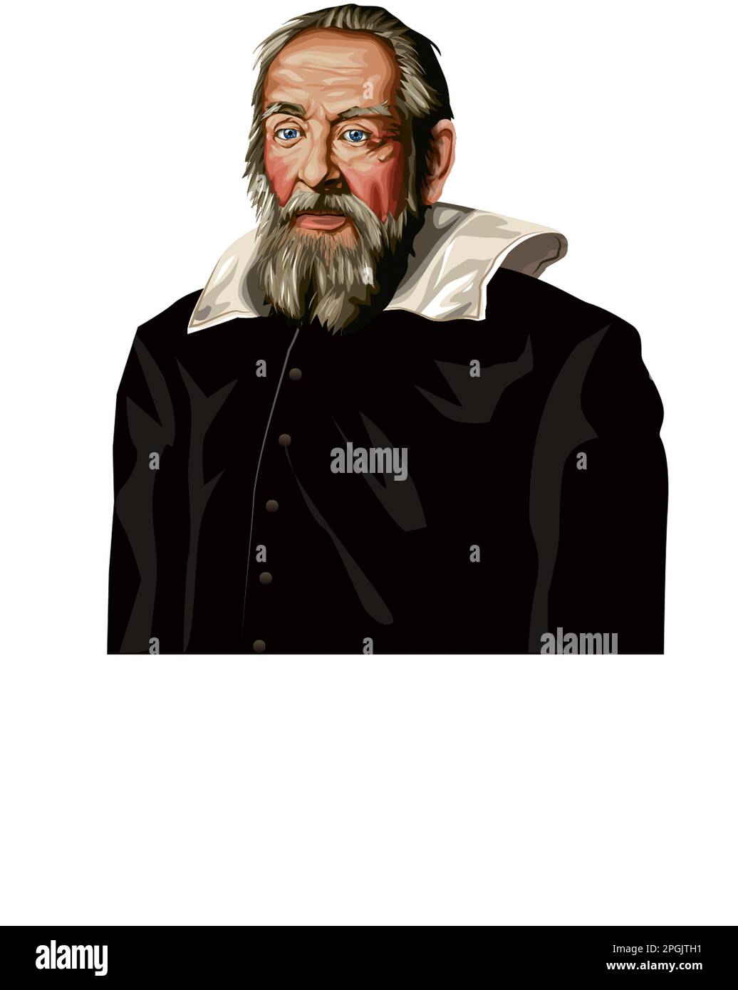 Illustration of Galileo Galilei Stock Photo - Alamy