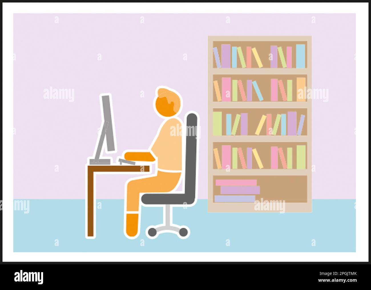 Posture computer hi-res stock photography and images - Alamy