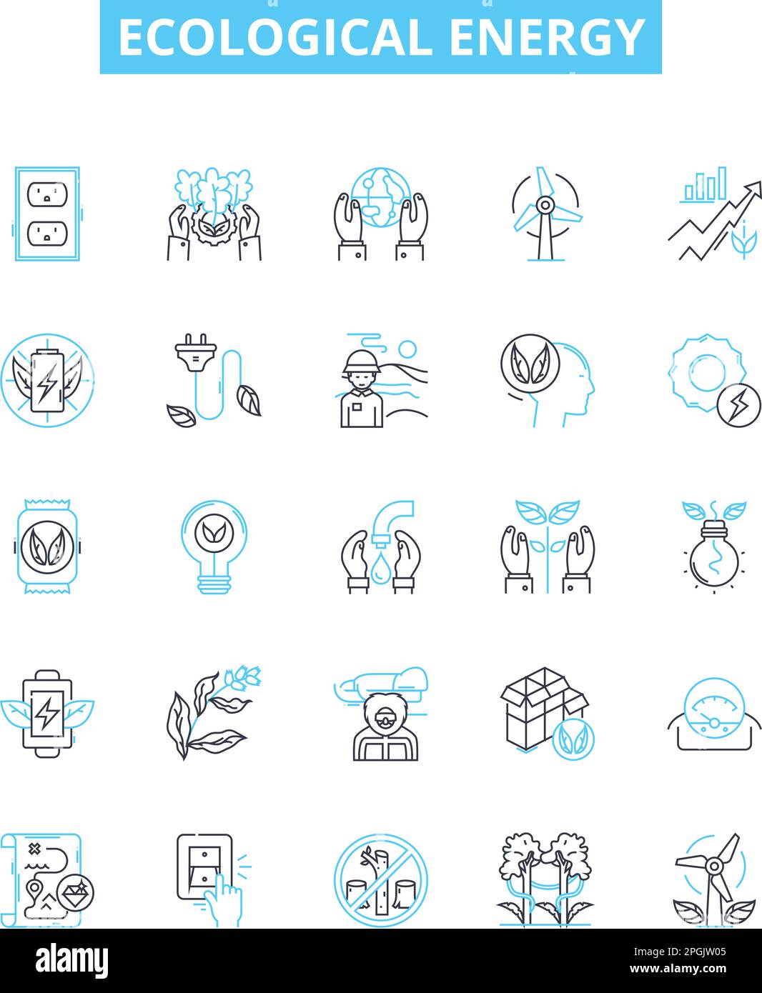 ecological energy vector line icons set. Eco-energy, Sustainable-energy ...