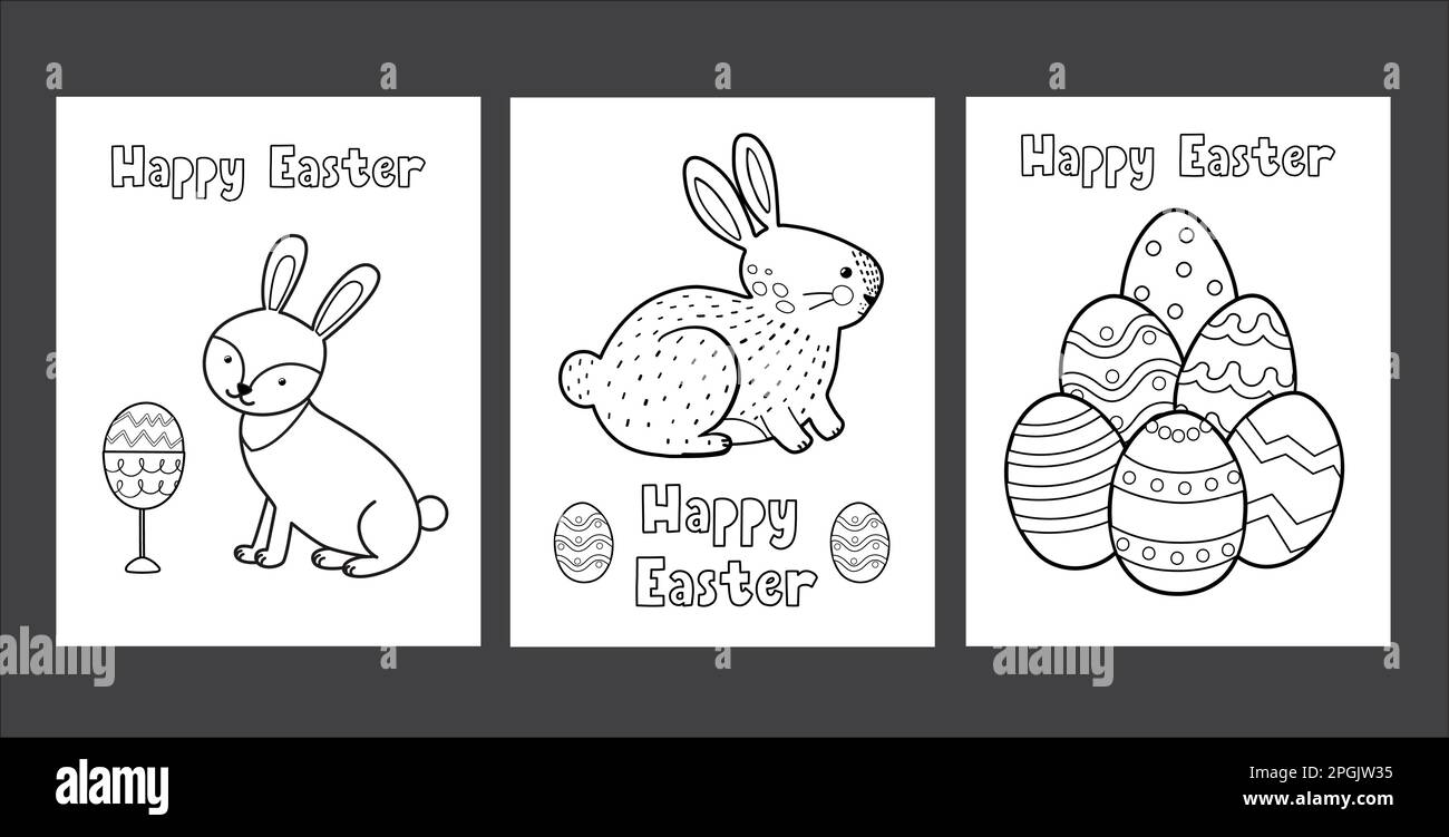 Cartoon rabbit coloring pages hi-res stock photography and images - Alamy