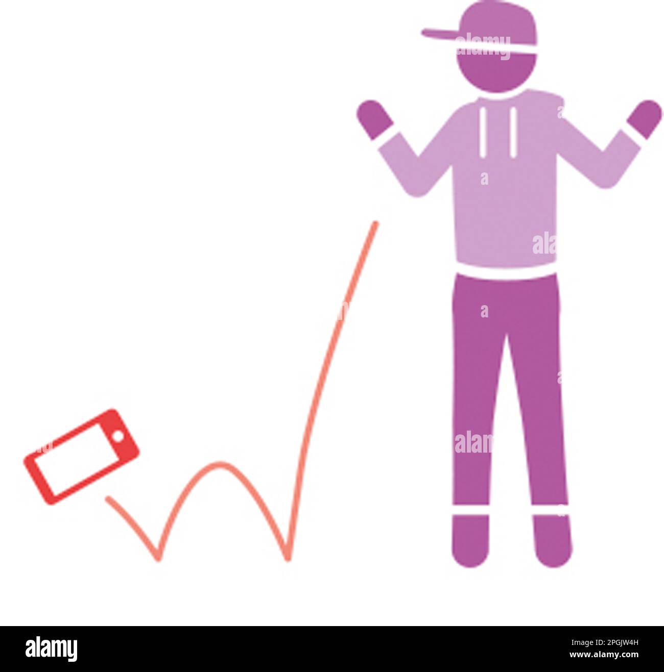 Horizontal smartphone illustration Cut Out Stock Images & Pictures - Alamy