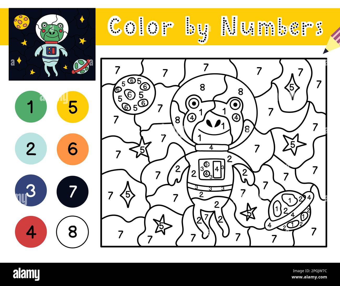 Cartoon galaxy space numbers Stock Vector Images - Alamy