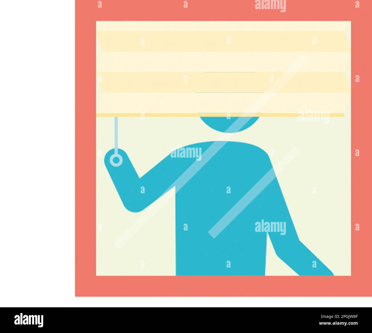 Closing the window blind Stock Photo - Alamy