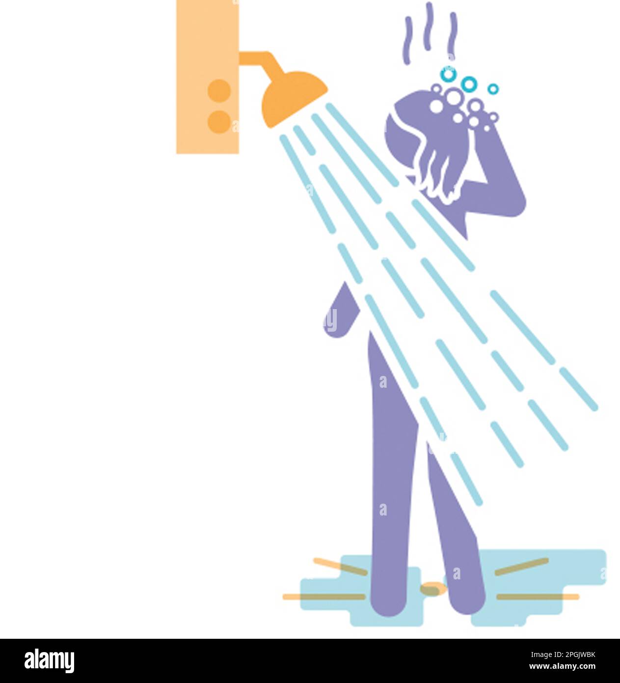 Teenager showering hi-res stock photography and images - Alamy