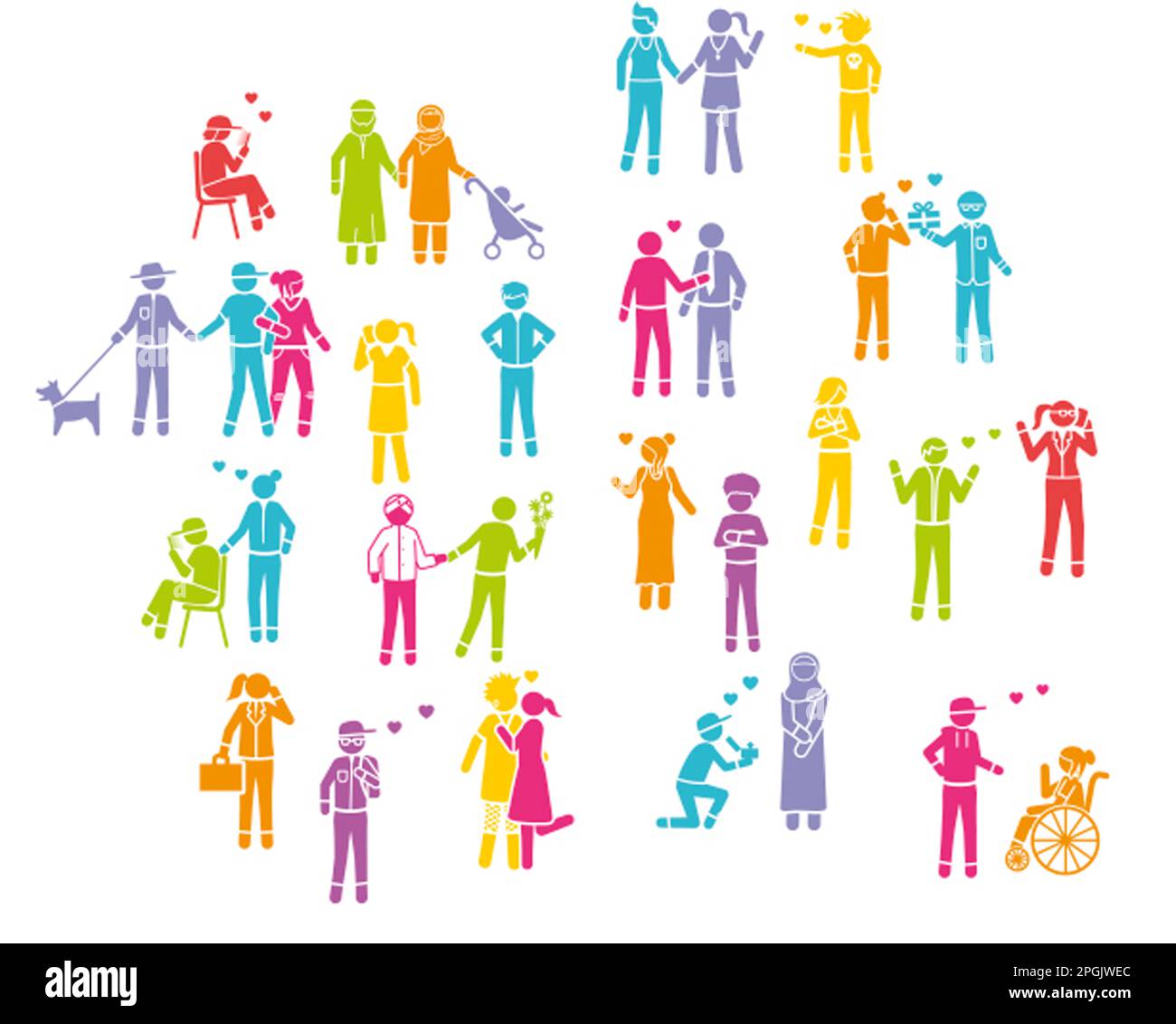 Couples illustration hi-res stock photography and images - Alamy